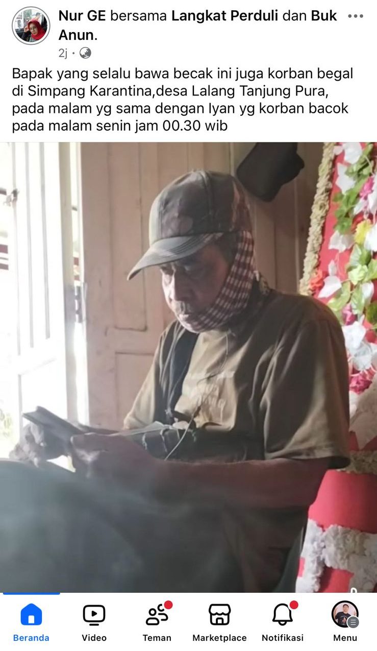Viral Korban Begal di Simpang Karantina Desa Lalang, Polisi Tegaskan Hoax